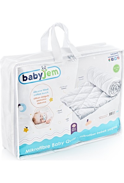 Babyjem Mikrofiber Bebe Yorganı Beyaz Babyjem Mikrofiber Bebe Yorganı Beyaz