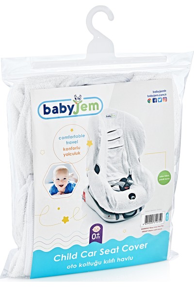 Babyjem Oto Koltuğu Kılıfı Beyaz Babyjem Oto Koltuğu Kılıfı Beyaz