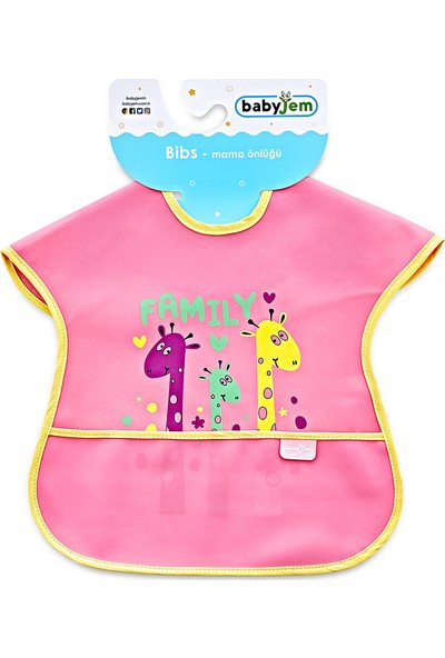 Babyjem Poli Muşamba Önlük Büyük Pembe Babyjem Poli Muşamba Önlük Büyük Pembe