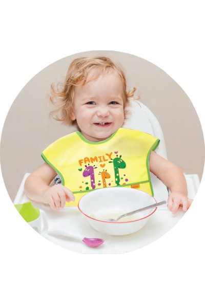 Babyjem Poli Muşamba Önlük Büyük Sarı Babyjem Poli Muşamba Önlük Büyük Sarı