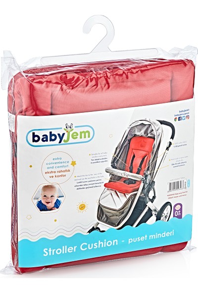 Babyjem Puset Minderi Kırmızı Babyjem Puset Minderi Kırmızı