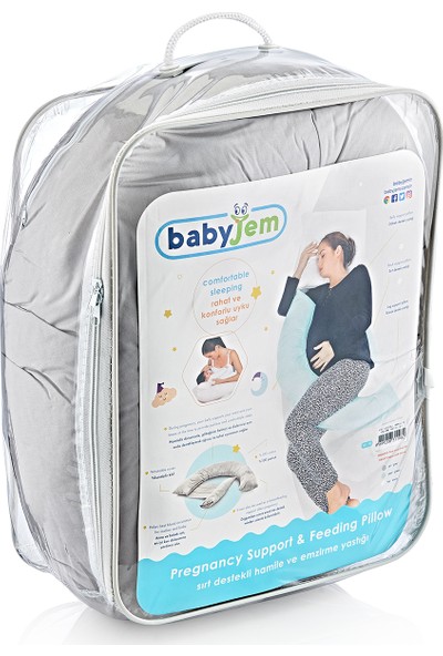 Babyjem Sırt Destekli Hamile Ve Emzirme Yast Gri