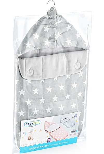 Babyjem Yıldızlı Kundak Gri