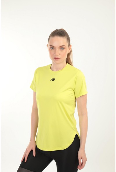 New Balance Neon Sarı Kadın T-Shirt WPT014-CHG