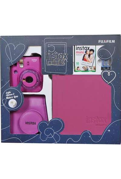 Fujifilm Instax Mini 9 Box Mor Anlık Şipşak Kutulu Kit Fujifilm Instax Mini 9 Box Mor Anlık Şipşak Kutulu Kit