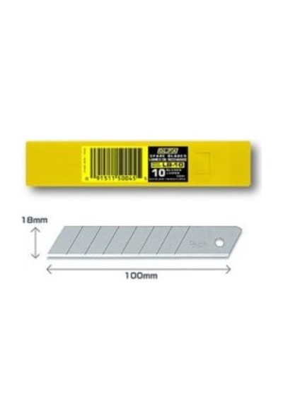 Olfa Maket Bıcagı Yedek Genıs 10'lu (Lb-10) Olfa Maket Bıcagı Yedek Genıs 10'lu (Lb-10)