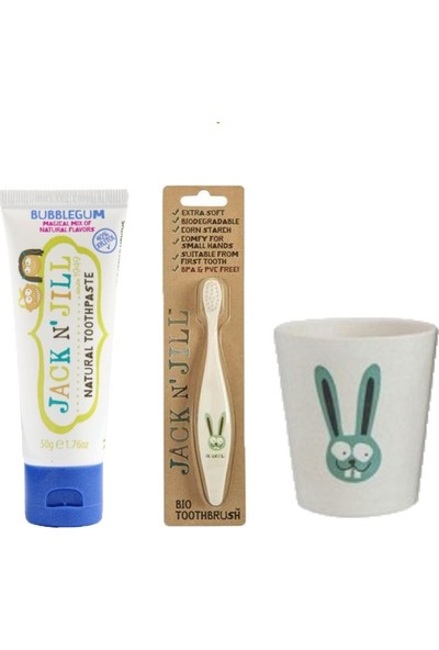 Jack N' Jill Sakız Aromalı Macun Fırça 3'lü Set