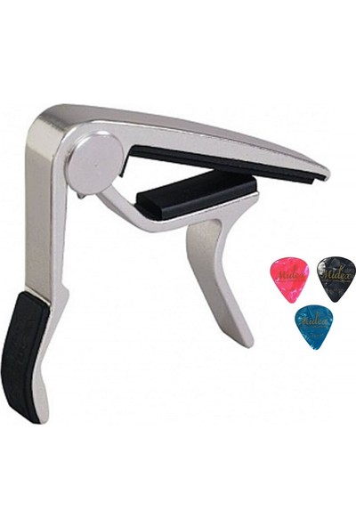 Lastvoice Lct-999 Grey Gitar Capo Metal Saz Kapo Kelepçe (Pena Hediye) Lastvoice Lct-999 Grey Gitar Capo Metal Saz Kapo Kelepçe (Pena Hediye)