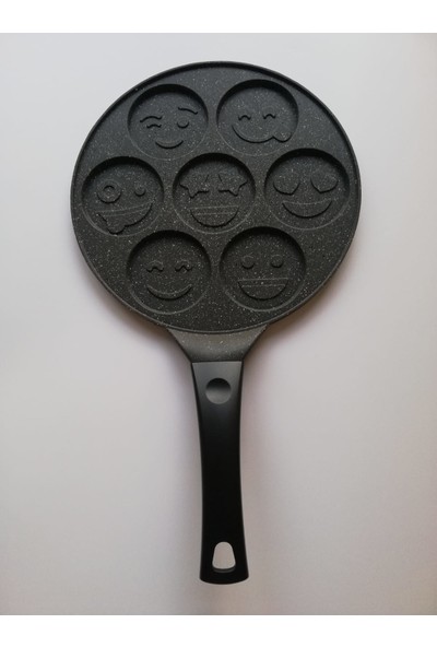 Eda Granit Yüz Emojili Pankek Tava 28 cm Döküm Granit Eda Granit Yüz Emojili Pankek Tava 28 cm Döküm Granit