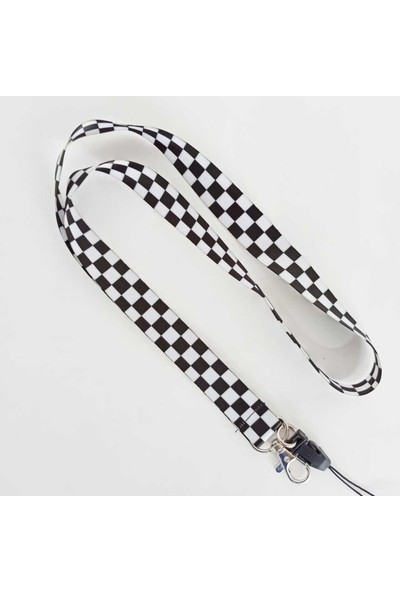 Makko Polo Dama Desenli Boyun Askı İpi Makko Polo Dama Desenli Boyun Askı İpi