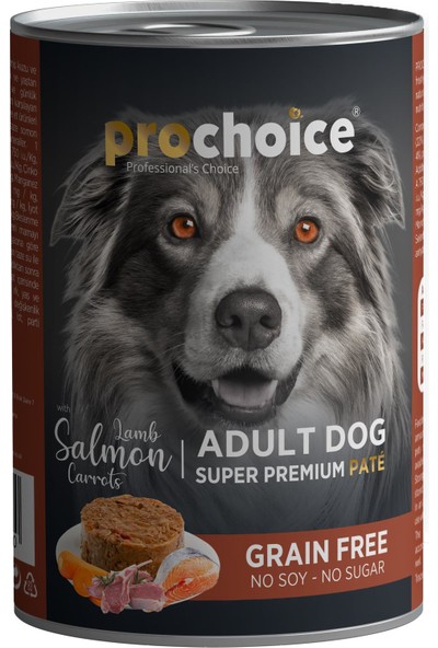 Pro Choice Prochice Kuzulu, Somonlu ve Havuçlu Yetişkin Köpek Konservesi 400 gr Pro Choice Prochice Kuzulu, Somonlu ve Havuçlu Yetişkin Köpek Konservesi 400 gr