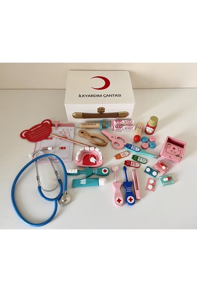 Okul Oyuncak Ahşap İlk Yardım Çantası