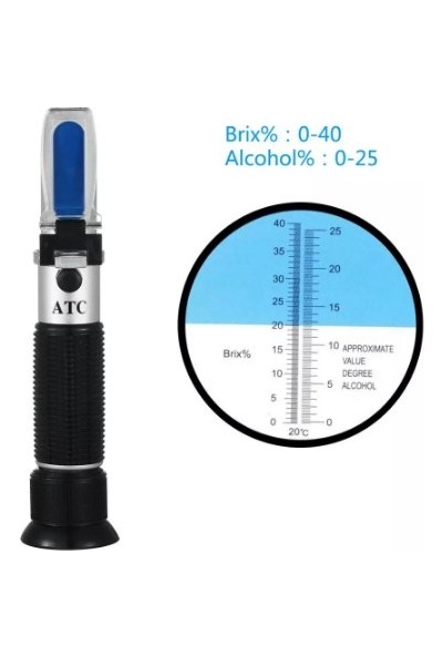 Tekno İstanbul El Refraktometre Şeker Şarap Konsantrasyon Ölçer Yoğunluk Ölçer 0-25% Alkol Bira 0-40% Brix Üzüm Atc Tekno İstanbul El Refraktometre Şeker Şarap Konsantrasyon Ölçer Yoğunluk Ölçer 0-25% Alkol Bira 0-40% Brix Üzüm Atc