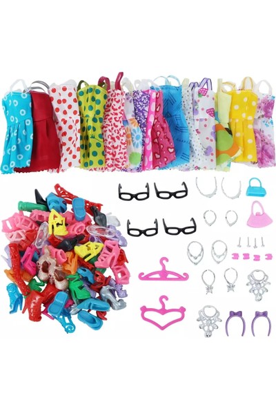 Lovyco 32 Parça Barbi Bebekler Için Aksesuar Kıyafet Ayakkabı Seti Barbie Sindy Elsa Anna Lovyco 32 Parça Barbi Bebekler Için Aksesuar Kıyafet Ayakkabı Seti Barbie Sindy Elsa Anna