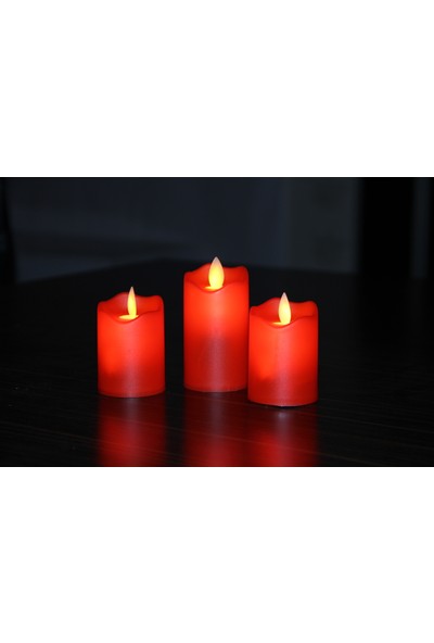 Pilli Dekoratif Sallanan LED Mum 3'lü Set Pilli Dekoratif Sallanan LED Mum 3'lü Set
