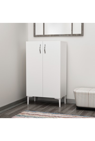 Cantek Chetri Çok Amaçlı Dolap Beyaz-Beyaz