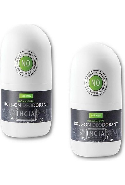 Incia Doğal Roll-On Deodorant Erkekler Için 50 ml 2'li Set Incia Doğal Roll-On Deodorant Erkekler Için 50 ml 2'li Set