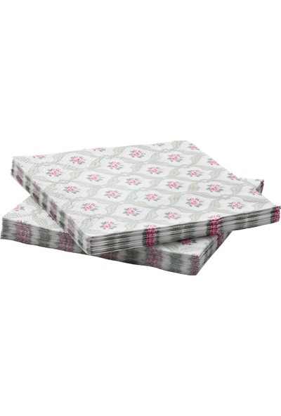 Ikea Förvantad Çiçek Desenli Peçete 33X33 Cm 30 Adet