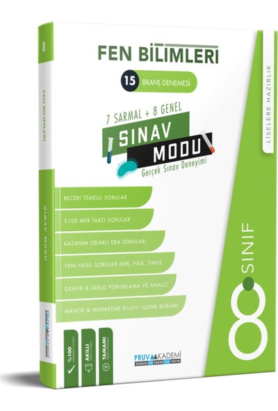 Pruva Akademi 8. Sınıf Fen Bilgisi Deneme