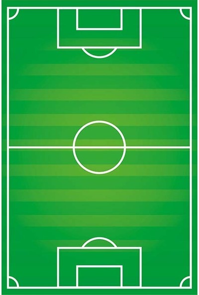 Ipekyün Modern Kaymaz Taban Yıkanabilir Çocuk Odası Halısı Futbol Sahası