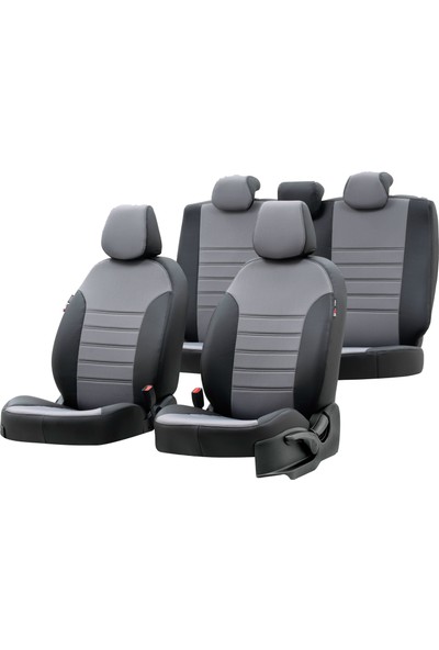 Otom Volkswagen cc 2008-2017 Özel Üretim Koltuk Kılıfı Paris Design Gri - Siyah