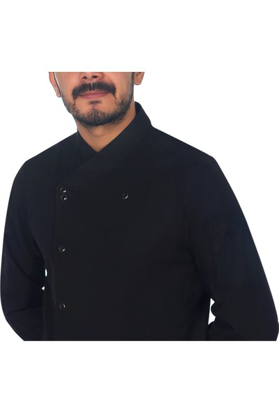 Bayram İş Elbiseleri Siyah Aşçı Ceketi Bayram İş Elbiseleri Siyah Aşçı Ceketi