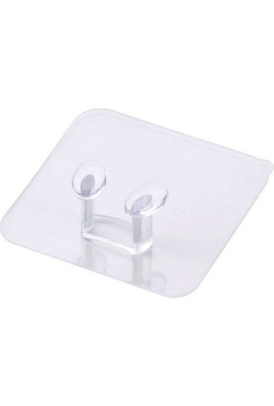 ally mobile Çok Amaçlı Şeffaf Silikon Çengel Şarj Kablo Tutucu 3 Adet Set - Şeffaf