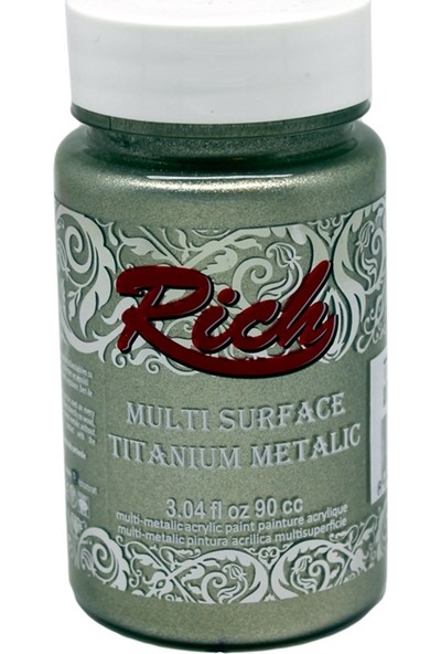 Rich Multi Surface Titanium Metalik Boya 90 cc Antik Gümüş 2504 Rich Multi Surface Titanium Metalik Boya 90 cc Antik Gümüş 2504