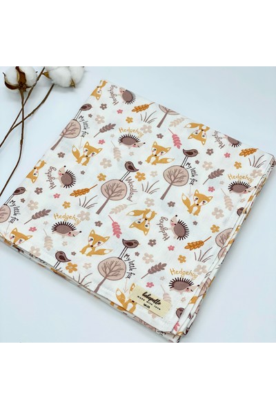 Bebe Pello %100 Pamuk Çok Amaçlı Müslin Bez-Kumaş-Örtü 110X110