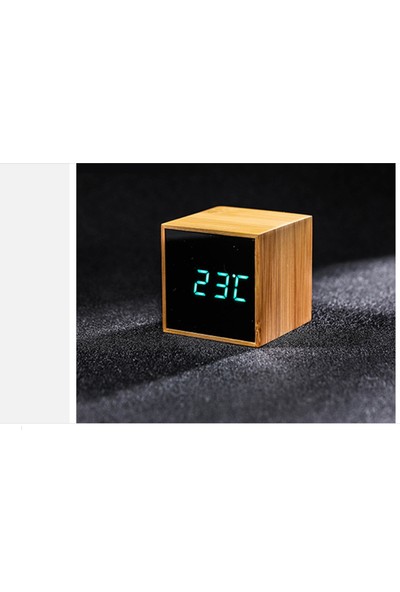 Vox - Minimalist Bambu Dijital Saat 6X6X6 cm (Desk-58) Vox - Minimalist Bambu Dijital Saat 6X6X6 cm (Desk-58)