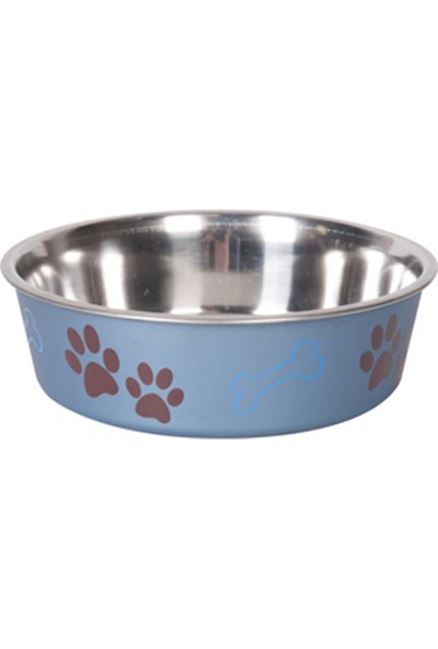 Karlie Kedi Köpek Mama Kabı Mavi 21 cm