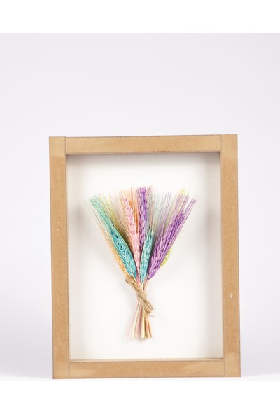 Mini Hediye Kuru Çiçek Başak 3D Tekli El Yapımı Çerçeve Tablo 26X20X2,5 Mini Hediye Kuru Çiçek Başak 3D Tekli El Yapımı Çerçeve Tablo 26X20X2,5