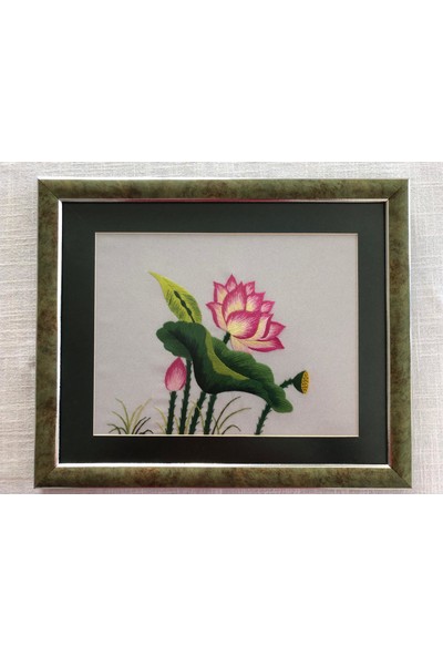 Belisama Talisman Işleme Tablo - Lotus Çiçeği - Çerçeveli