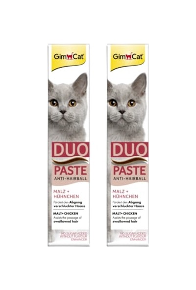 Gimcat Duo Paste Anti Hairball Tavuklu Malt Kedi Macunu 50 gr x 2 Gimcat Duo Paste Anti Hairball Tavuklu Malt Kedi Macunu 50 gr x 2