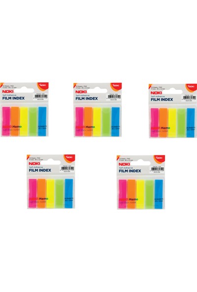 Noki Memo Film Index 5 Renk 12 x 45 mm 25 Yaprak 5'li