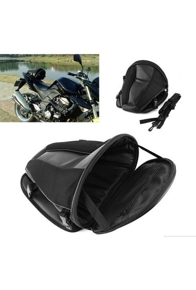 Matesstore Motosiklet Arka Sele Çantası Kavun Çanta Siyah Suni Deri Matesstore Motosiklet Arka Sele Çantası Kavun Çanta Siyah Suni Deri