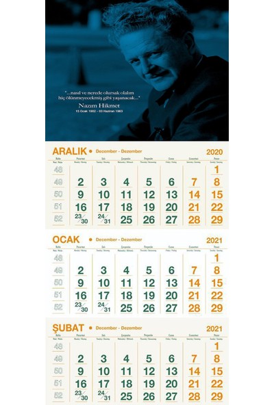 GENC DIJITAL BASKI Nazım Hikmet Gemici Takvimi GENC DIJITAL BASKI Nazım Hikmet Gemici Takvimi