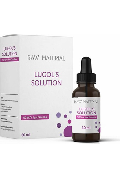 Lugol's Solution iyot %2 Damla 30 ml Lugol's Solution iyot %2 Damla 30 ml