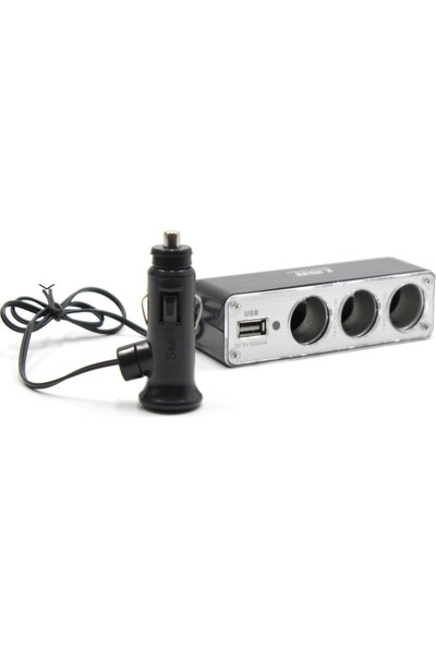 Temiz Pazar 1 Çakmaktan 1 USB 3 Çakmak Çıkış Çoklayıcı