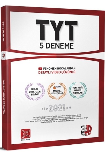 3D Yayınları Simülasyonu 5'li TYT Deneme