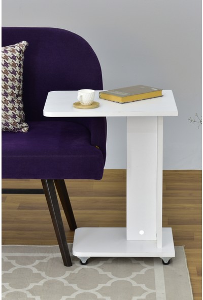 Vilinze Çok Amaçlı Tekerlekli Mdf C Sehpa Vilinze Çok Amaçlı Tekerlekli Mdf C Sehpa