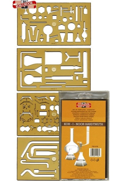 Koh-i-Noor 750076 Kimya Şablonu 4'lü