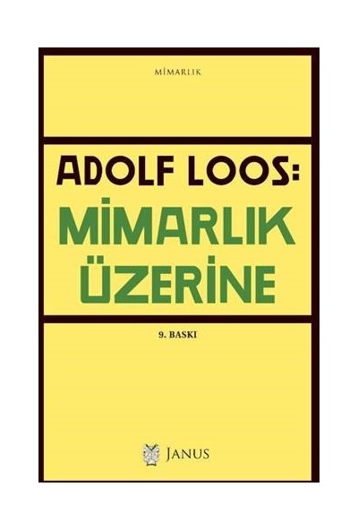 Mimarlık Üzerine - Adolf Loos