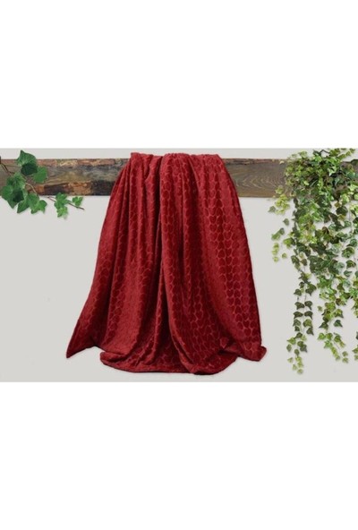 Taşan Tekstil Tek Kişilik Kalpli Polar Battaniye