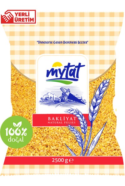 Mytat Doğal Yerli Üretim Pilavlık Bulgur 2.5kg Mytat Doğal Yerli Üretim Pilavlık Bulgur 2.5kg