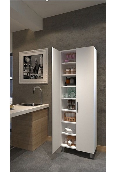 Sehadizayn Çok Amaçlı Beyaz Dolap %100 Mdf