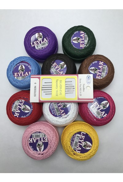 Leylak Etamin İşleme İpi Suni İpek 9 Katlı Nakış İpi 10 Renk Leylak Etamin İşleme İpi Suni İpek 9 Katlı Nakış İpi 10 Renk