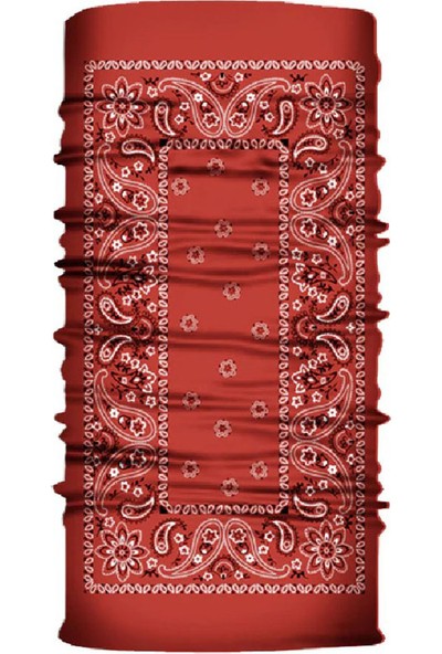 Knmaster Red Paisley Outdoor / Bisiklet / Motosiklet Çok Amaçlı Bandana Boyunluk