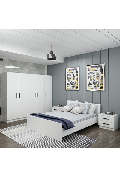 Minar Kale Yatak Odası Takımı Set 2 - Beyaz