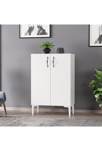 Cantek Tri Çok Amaçlı Dolap Beyaz-Beyaz